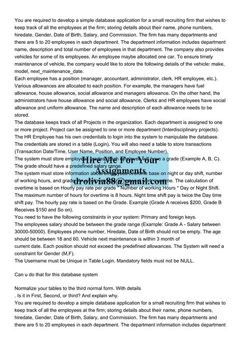 You Are Required To Develop A Simple Database Application Fopdf