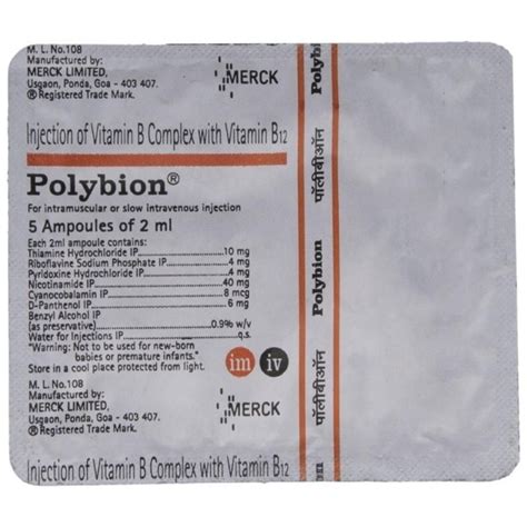 Polybion A Injection View Usage Side Effects Price And Subtitute