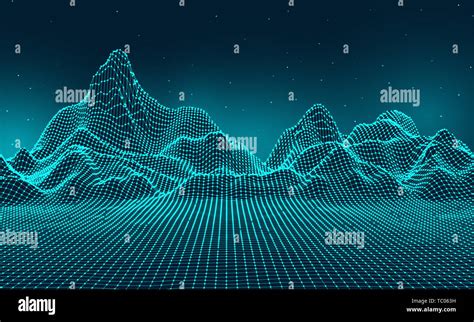 Abstract Vector Three Dimensional Network Background For Big Data Concept Graphics With