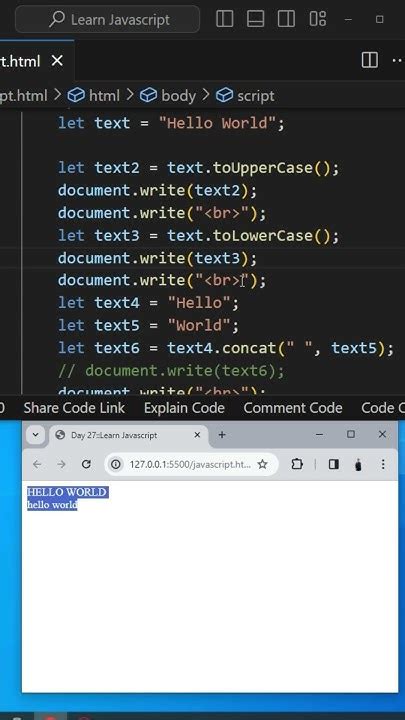 2760 String Methods Shorts Ytshort Webdevelopment Share Youtube