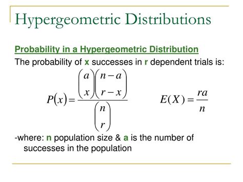 Ppt Hypergeometric Distributions Powerpoint Presentation Free Download Id 6565318