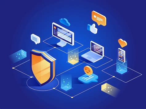 Premium Vector Isometric Security Data Protection