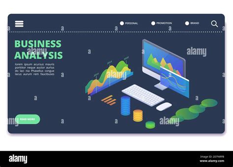 Business Statistics Charts Diagrams Vector Concept Financial Analytics Banner Template