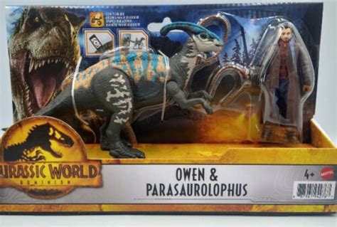 Jurassic World Dominion Owen And Parasaurolophus Dinosaur New Release
