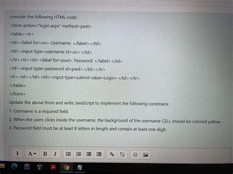 Solved Consider The Following Html Code