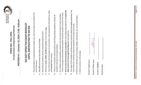 ENGG F Midterm Solutions SCHULICH Babe Of Engineering UNIVERSITY CALGARY ENGG