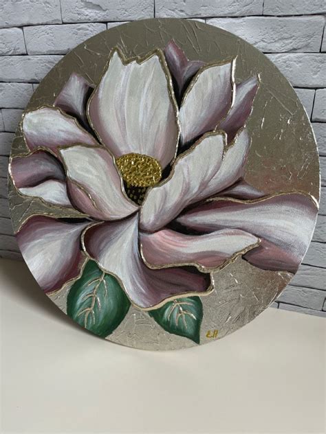 Интерьерная картина «Пион Зеркальная живопись Картины Текстурированная живопись