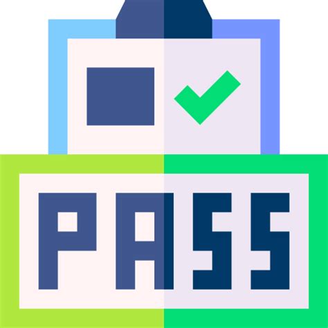 Pass Basic Straight Flat Icon