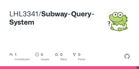 github lhl3341 subway query system