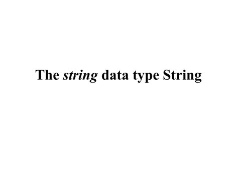 String