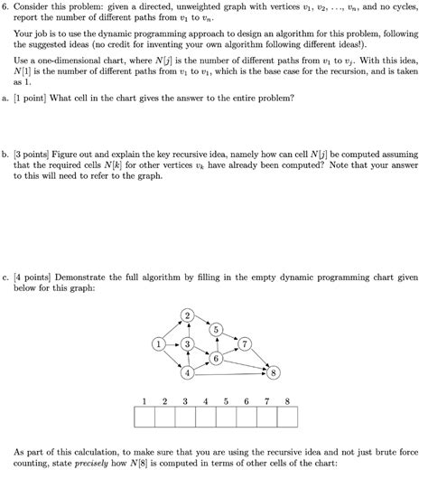 Solved 6 Consider This Problem Given A Directed