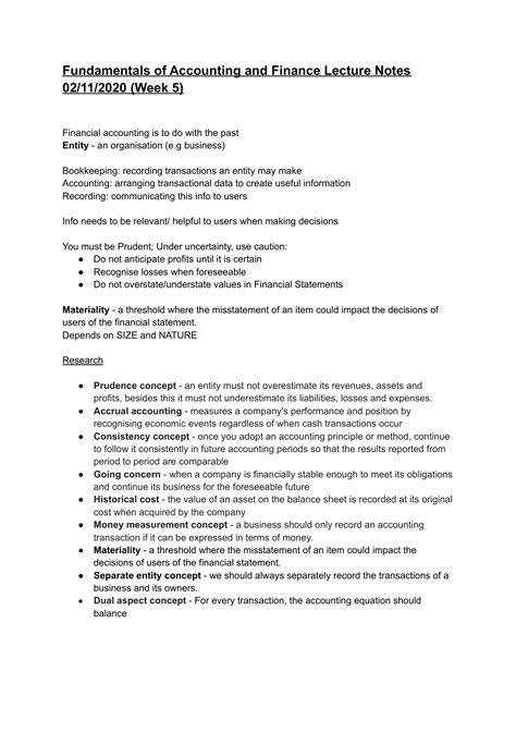 Fundamentals Of Accounting And Finance 1 Financial Accounting Lecture