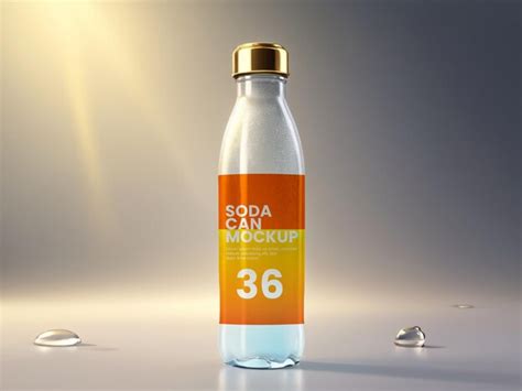 Premium Psd Psd Plastic Water Bottle Mockup