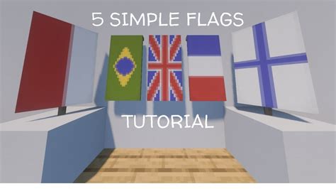 5 Simple World Flags Tutorial In Minecraft Youtube