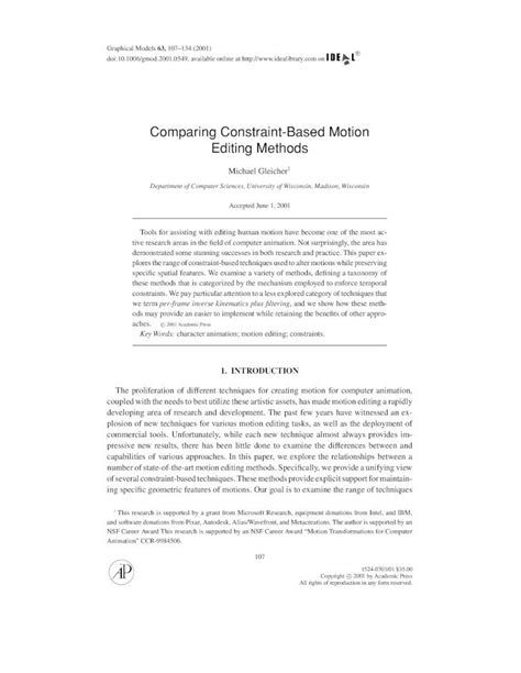 pdf comparing constraint based motion editing methods · we term per
