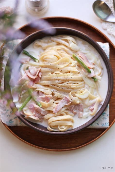 생크림 베이컨 크림파스타 만들기 우유 크림스파게티 만들기 소스 네이버 블로그