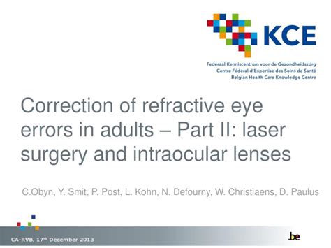Pdf Correction Of Refractive Eye Errors In Adults Part Ii Hta Final Pdf · Prk Lasek
