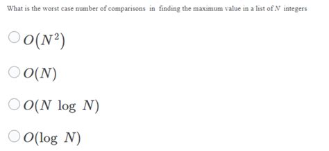 solved what is the worst case number of comparisons in