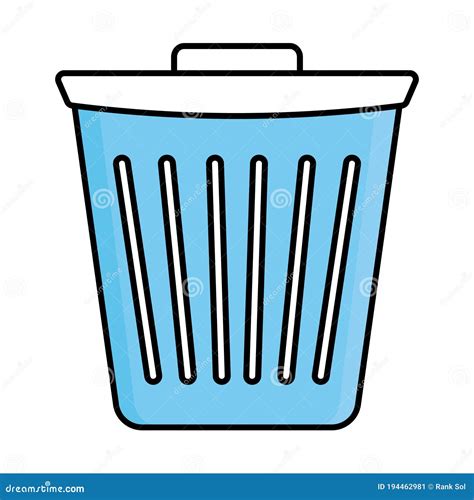 Dustbin Outline With Fill Color Vector Icon Which Can Easily Modify Or Edit Stock Vector