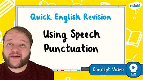Using Speech Punctuation Ks2 English Concept Video
