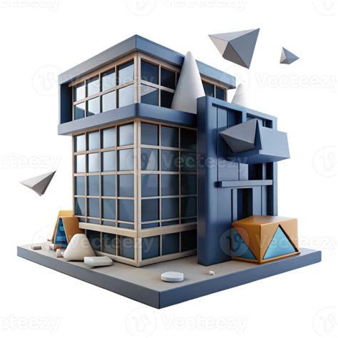 Beautiful Vintage Deconstructivist Office Building Fragmented Shapes Colliding Planes Dynamic