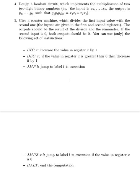 Solved Design A Boolean Circuit Which Implements The Chegg