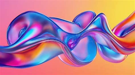 Vibrant Abstract Waves In Colorful Gradient Stock Illustration Illustration Of Beauty