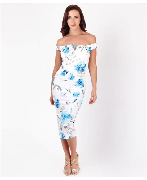 Off Shoulder Dresses Floral Off Shoulder Bodycon Dress Krisp