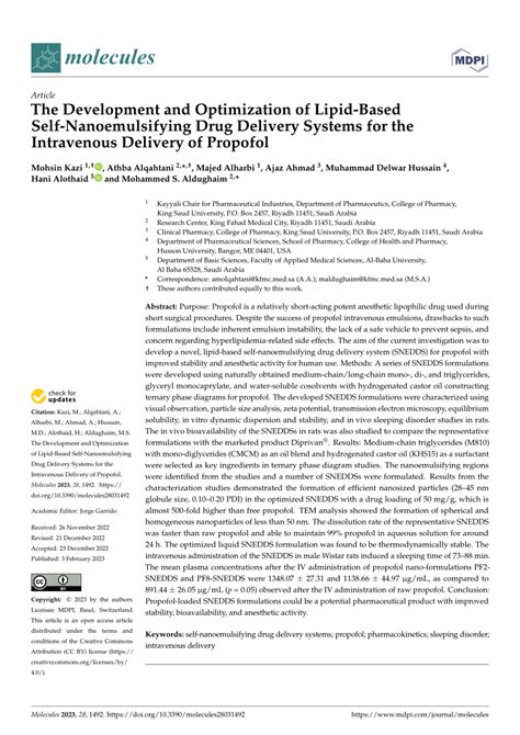 Pdf The Development And Optimization Of Lipid Based Self Nanoemulsifying Drug Delivery Systems