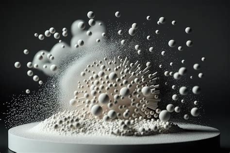 Premium Ai Image White Sample Of Tiny Futuristic Particles For Science And Nanotechnologies