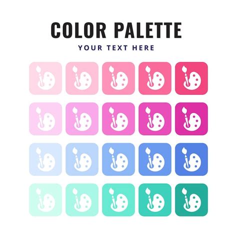 Paleta De Colores Vector Premium
