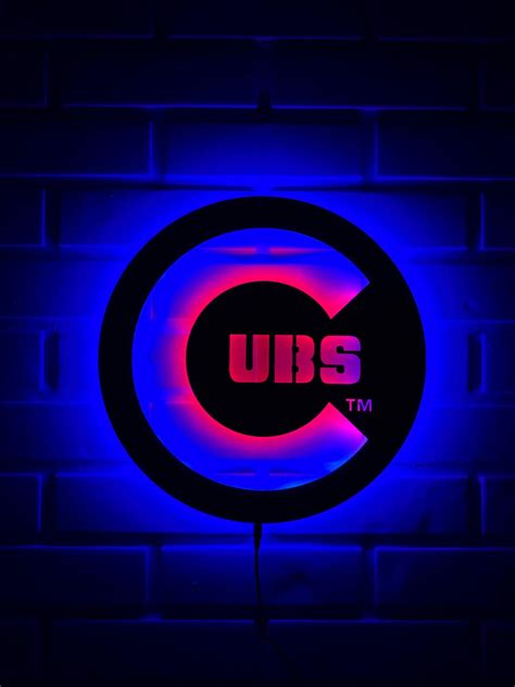 Chicago Cubs Led Sign Chicago Cubs Wall Art Chicago Cubs Wall Sign Chicago Cubs Wall Decor