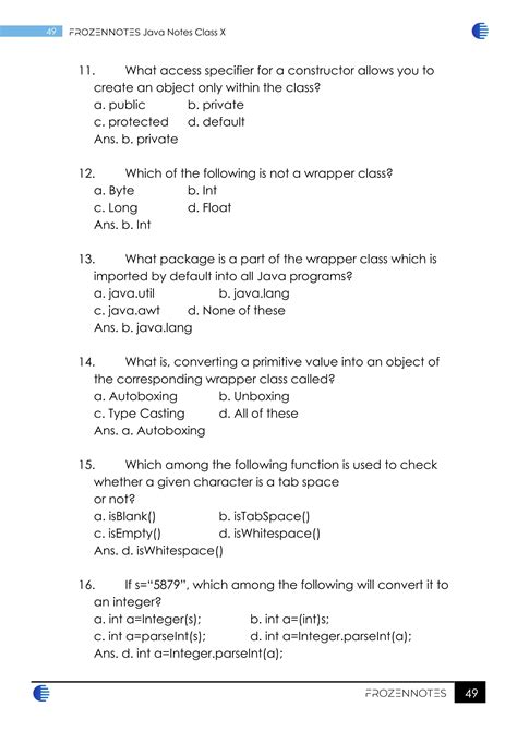 ICSE JavaNotes Class 10th V4 7 2 Pdf