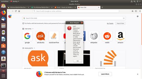 Boot Repair Gpt Detected Please Create A Bios Boot Partition Linux