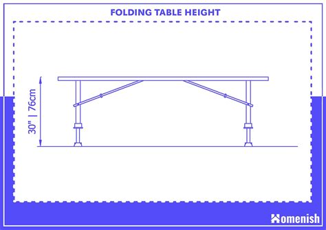Folding Table Dimensions And Guidelines With 3 Drawings Homenish