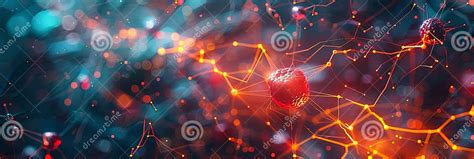 An Abstract Illustration Depicting A Neural Network With Interconnected