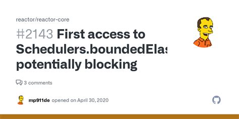 first access to schedulers boundedelastic potentially blocking