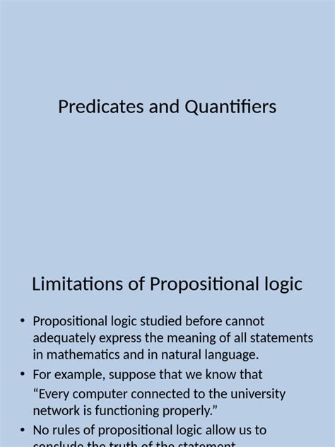 Predicates And Quantifiers With Examples Pdf