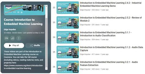 كورس Introduction To Embedded Machine Learning By Edge Impulse مهم