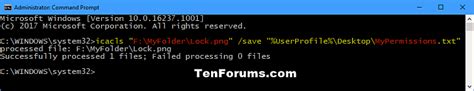 Backup And Restore Permissions Of File Folder Or Drive In Windows Tutorials