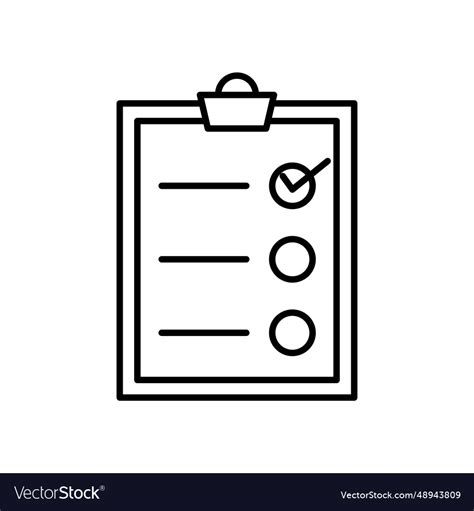 Checklist Icon Line Design Template Isolated Vector Image