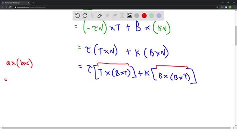 Solved The Following Formulas Called The Frenet Serret Formulas Are