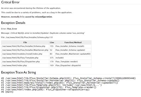 Fluxcp Critical Error Duplicate Column Name Useexisting Web