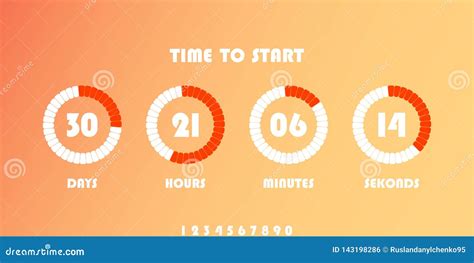 Flip Countdown Clock Counter Timer Stock Vector Illustration Of