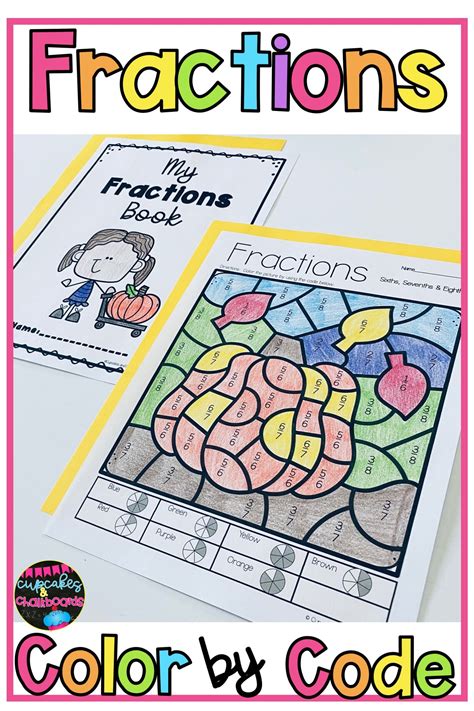 Fractions Color By Number Worksheets Fractions Coloring Identifying Fractions Color Worksheets