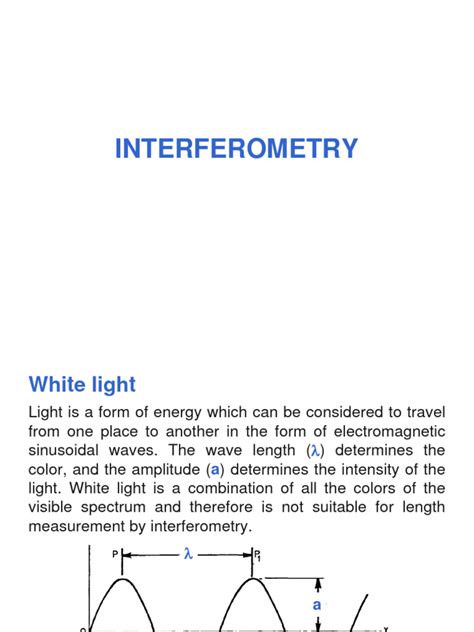 1 Interferometry 1 Pdf Interferometry Wavelength