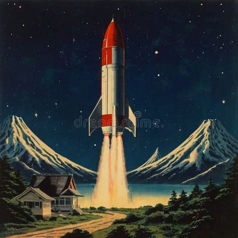 Futuristic Spaceship Orbiting Planets In Outer Space Stock Illustration Illustration Of Night