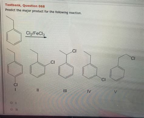 Solved Testbank Question 068 Predict The Major Product For