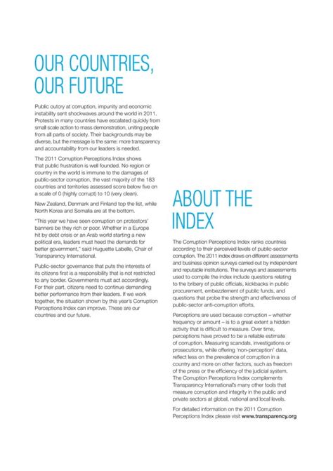 Corruption Perceptions Index PDF