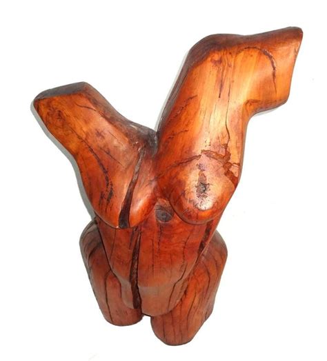 Cherrywood Female Nude Breast Bust Torso Carved Sculpture Danish Modern For Sale At 1stdibs
